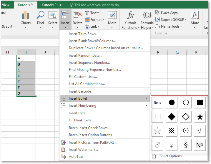 How To Create Bulleted List In A Cell Or Multiple Cells In Excel 