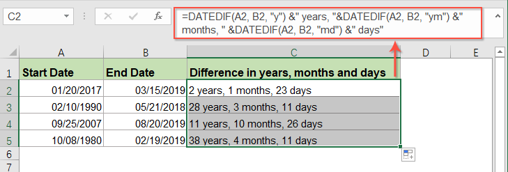 Bereken het verschil tussen twee datums in dagen, weken, maanden en ...