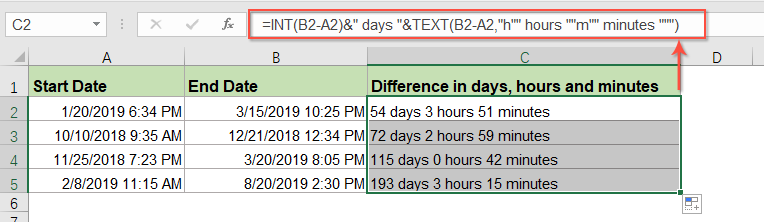 Calculate The Difference Between Two Dates In Days Weeks Months And 