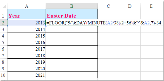 How To Calculate Easter Date In Excel
