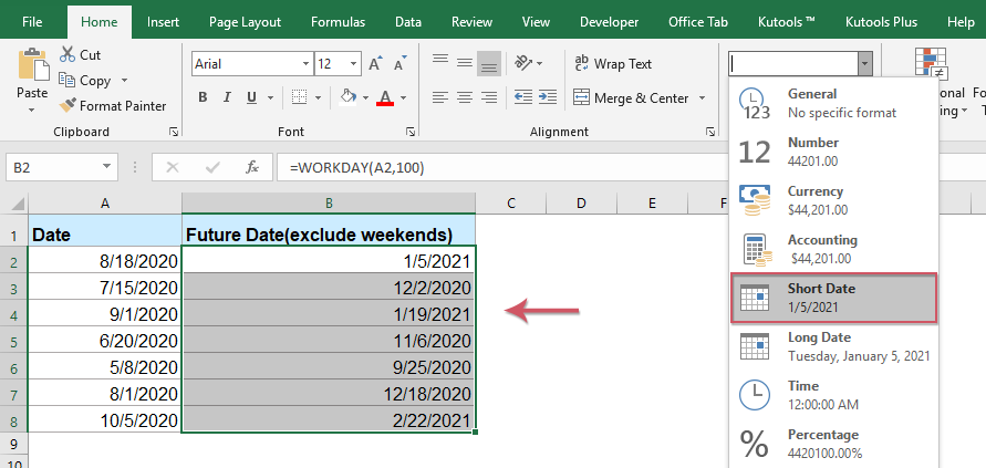 How To Calculate A Future Date Based On A Given Date In Excel 