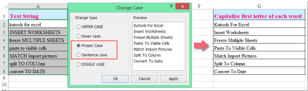 How To Change All Caps To Lowercase Except First Letter In Excel 
