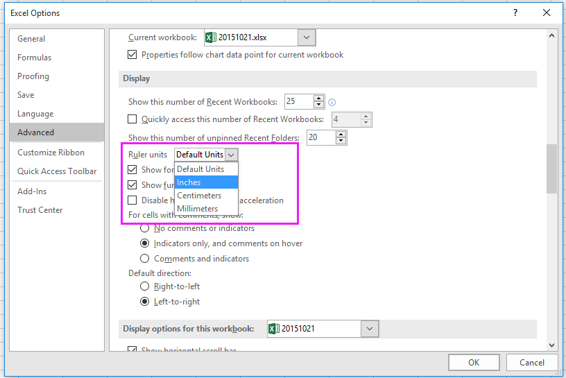How To Change Cell Size To Inches cm mm pixels In Excel 
