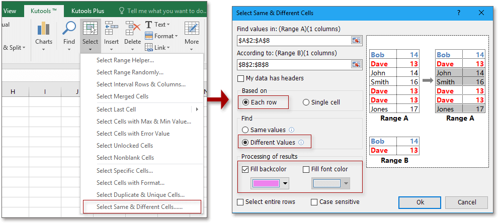 How To Change Color If Two Cells Are Not Equal In Excel 