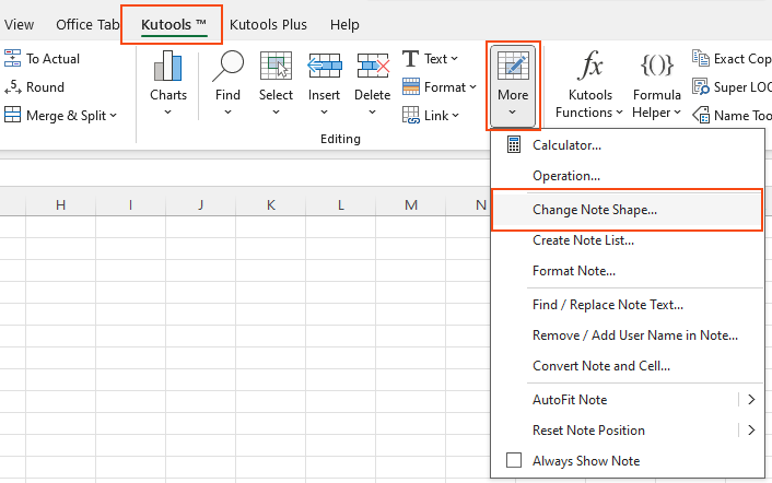 How to Change the Shape of Comment Boxes (Notes) in Excel