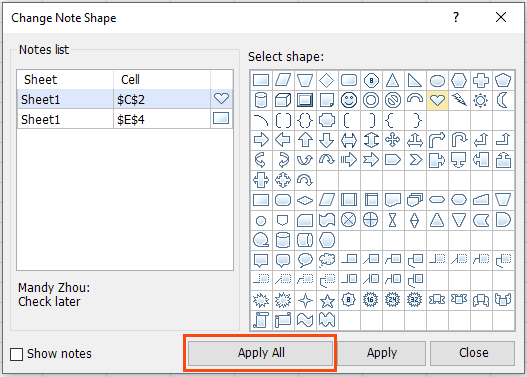 How to Change the Shape of Comment Boxes (Notes) in Excel