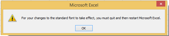 How to change default font in Excel?