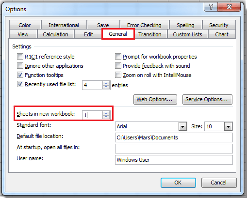 How To Change Default Number Of Sheets In Excel 