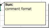 How to change default comment format in Excel?