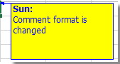 How to change default comment format in Excel?