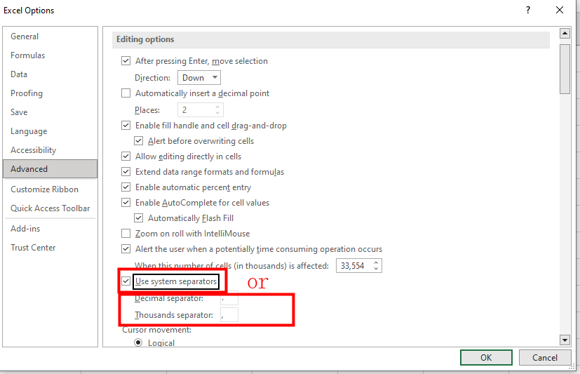 How to change delimiter when saving Excel file as CSV?