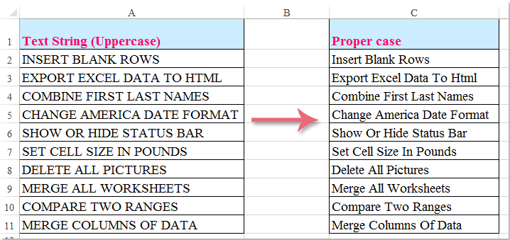 How To Change Uppercase To Proper Or Title Case In Microsoft Excel 