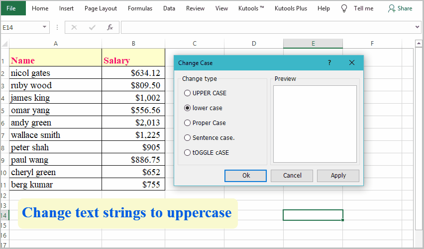 How To Change Uppercase To Lowercase In Microsoft Excel 