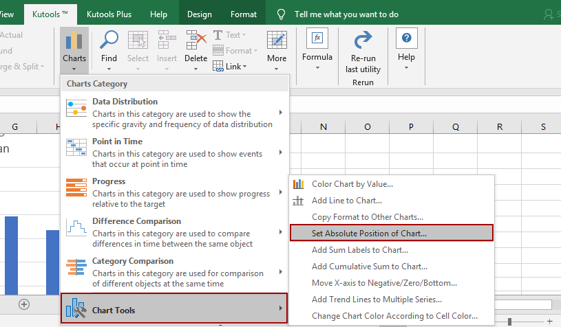 How To Set Absolute Position Of A Chart In Excel 