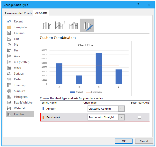 How To Add Horizontal Benchmark target base Line In An Excel Chart 2023 
