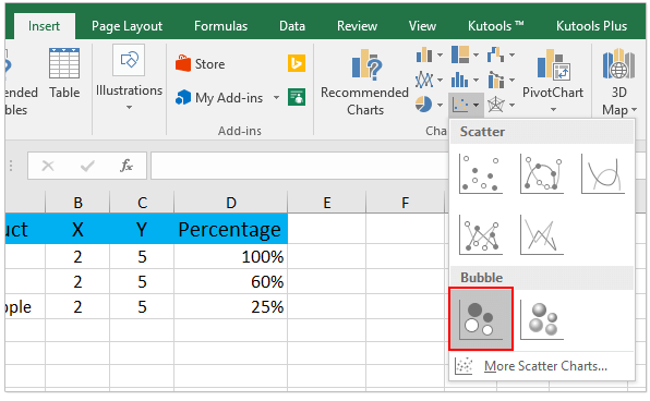 How to create a circle within circle chart in Excel?