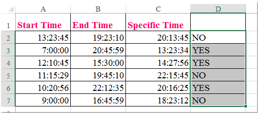 How To Check If Time Is Between Two Times In Excel 
