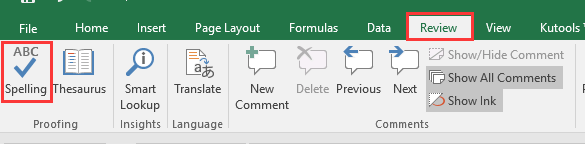 How To Check Spelling One By One Or Automatically In Excel 0145