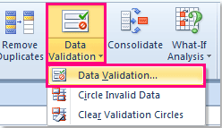 How to circle invalid data in Excel?