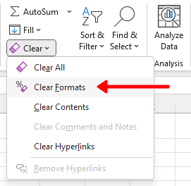 Clear formatting in Excel (Quick and simple methods)