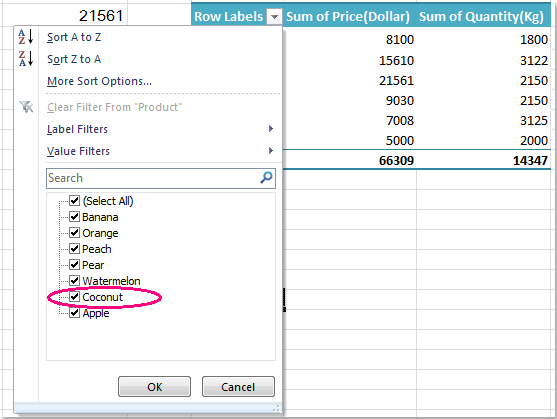 How to clear old items in pivot table?