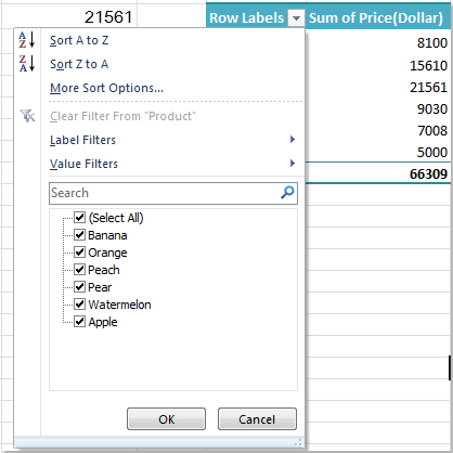How to clear old items in pivot table?