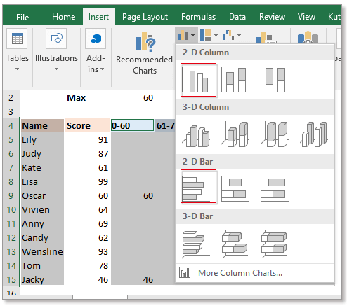 Change chart color based on value in Excel
