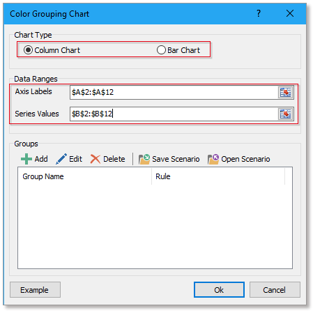 Change chart color based on value in Excel