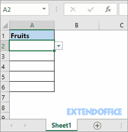 How to add color to drop down list in Excel?
