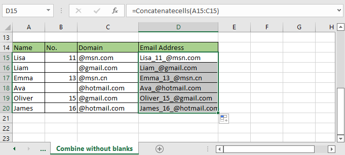 Excel Tutorial: Combine Columns, Rows, Cells