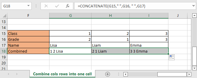Excel Tutorial Combine Columns Rows Cells
