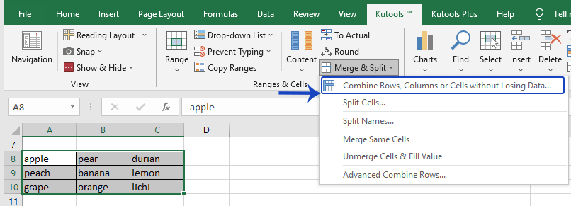 Excel Tutorial: Combine Columns, Rows, Cells