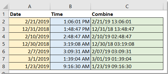 How To Combine Date And Time Into One Cell In Excel 