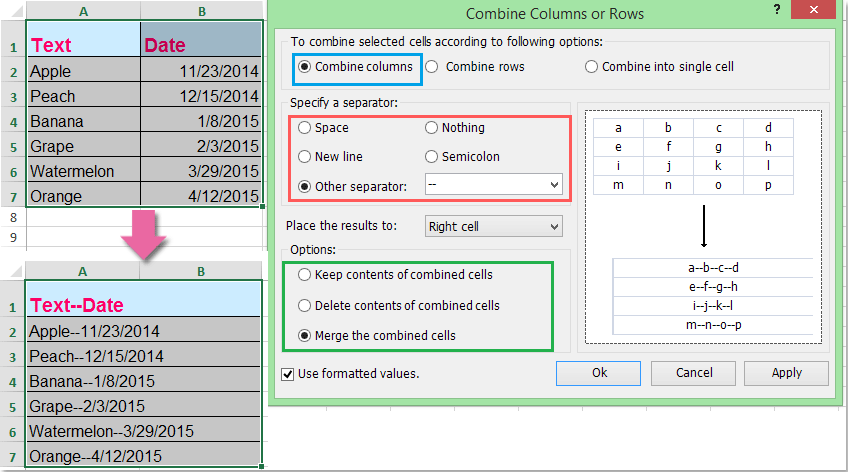 How To Quickly Combine Text And Date Into Same Cell In Excel 