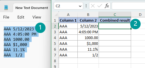 Combine Two Columns In Excel Step By Step Tutorial 1599