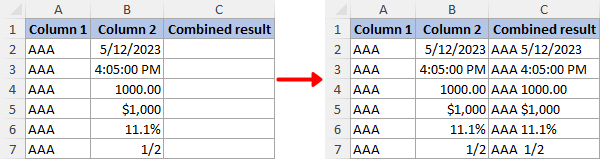 Combine two columns in Excel (Step-by-step tutorial)
