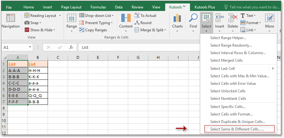 How To Easily Compare Cells By Case Sensitive Or Insensitive In Excel