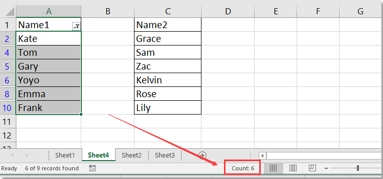How to compare two columns and count differences in Excel?