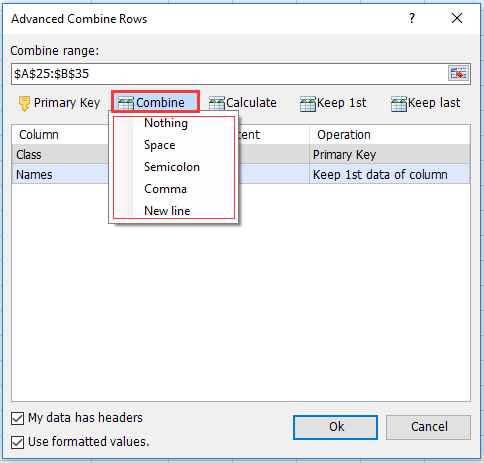 How to concatenate rows into one cell based on group in Excel?