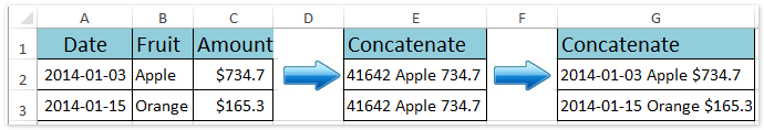 How To Concatenate Keeping Number date Formatting In Excel 
