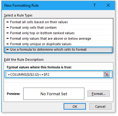 Conditional formatting stacked bar chart in Excel