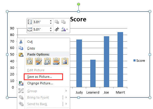 How to save or convert charts as GIF images in Excel?
