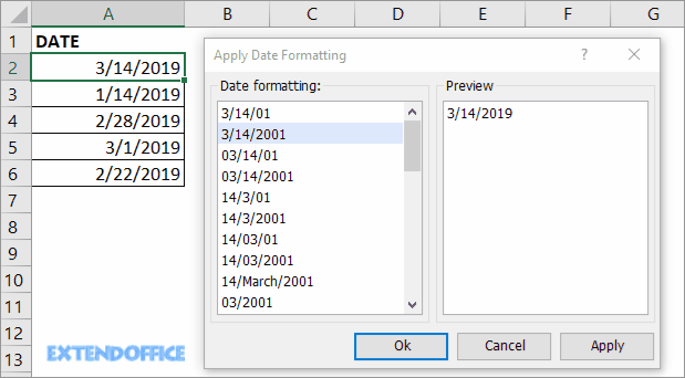 How to convert date to number string or text format in Excel?