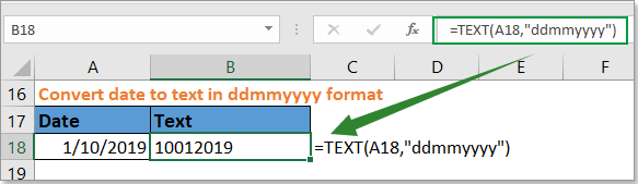 How to convert date to number string or text format in Excel?