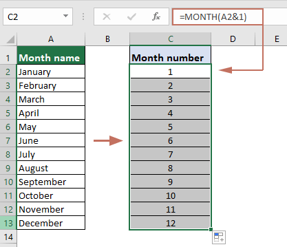 3 easy methods to convert month name to number in Excel