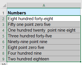 How to quickly convert numbers to English words in Excel?