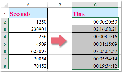 How to convert seconds to time (hh mm ss ) or vice versa in Excel?