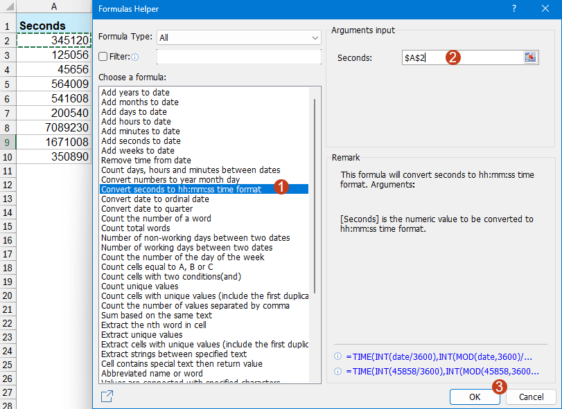 Convert seconds to HH:MM:SS time format in Excel – 2 easy ways