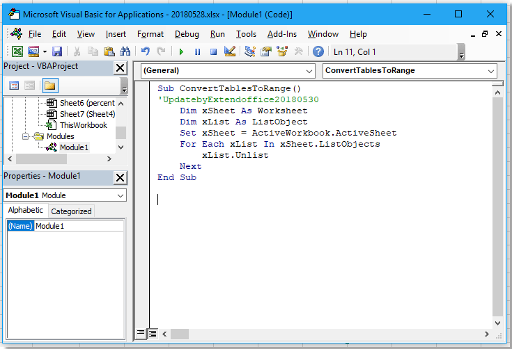 How To Convert All Tables To Ranges In Active Worksheet 