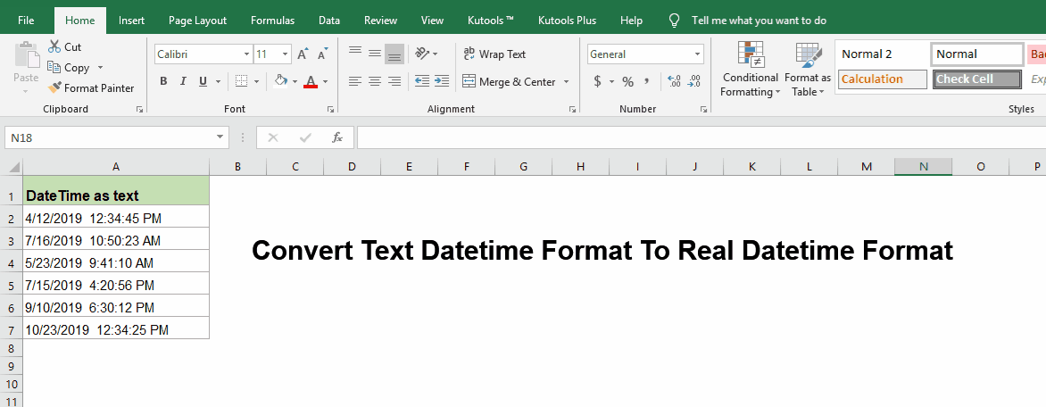 How To Convert Text Datetime Format To Real Datetime Format In Excel 